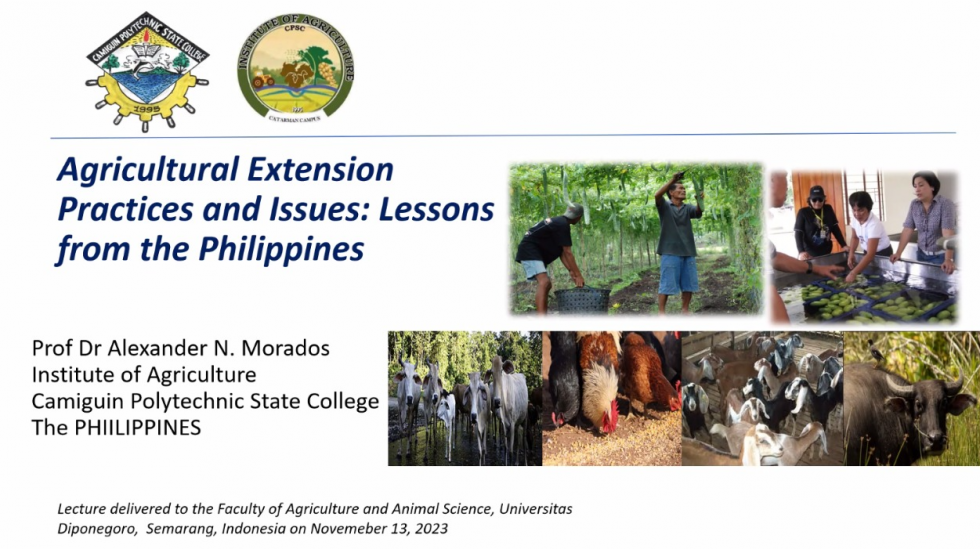 Lesson Learn Agricultural Extension Activities in the Philippines ...